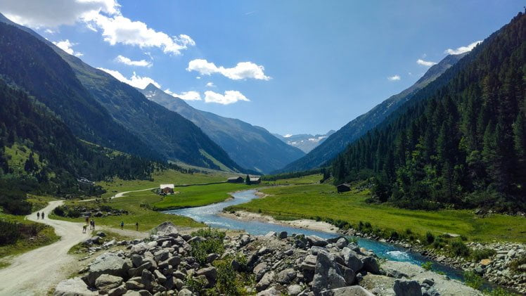 Krimml Zomer Vakantie Wandelen Mountainbike.